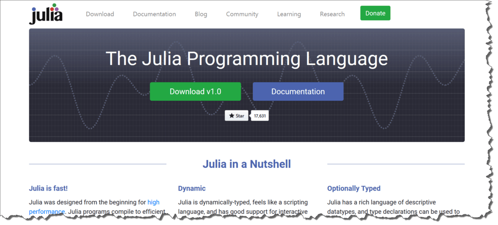 Julia Lang Screenshot – Data Science Review