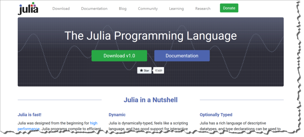 Julia Lang Screenshot – Data Science Review
