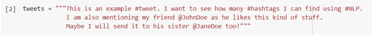 Finding Hashtags and Mentions using Python – Data Science Review