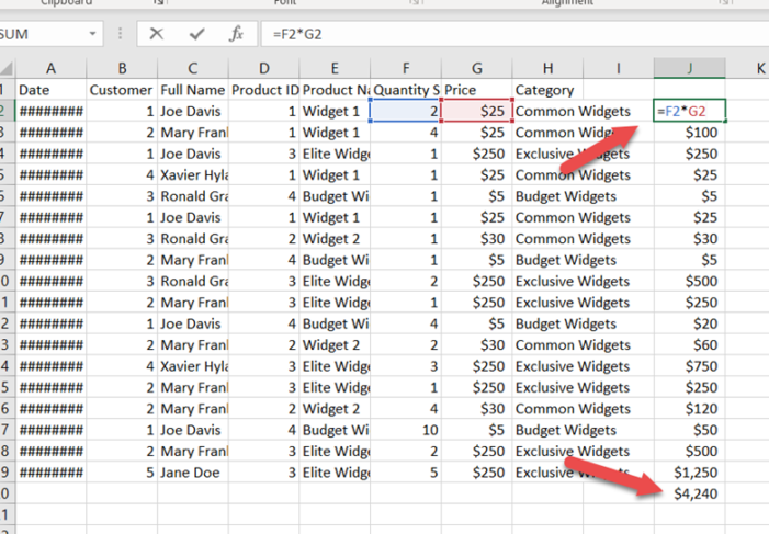 Product Sum Excel – Data Science Review